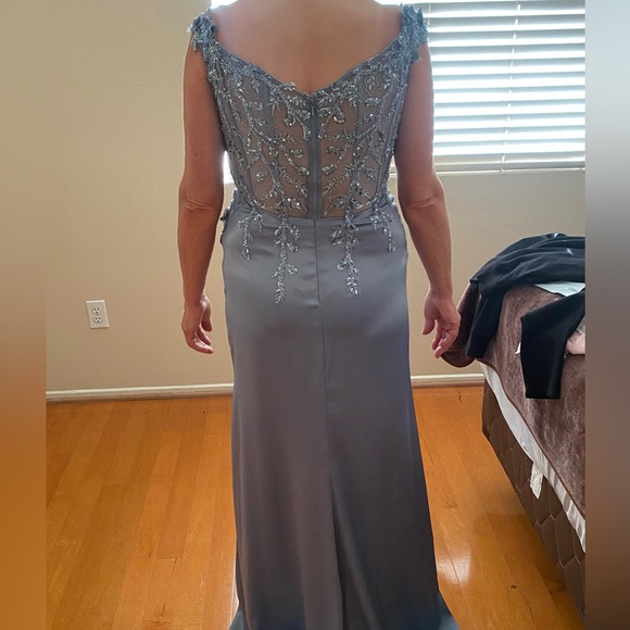 cinderella divine | Dresses | Beautiful Bluegray Sequence Dress | Poshmark